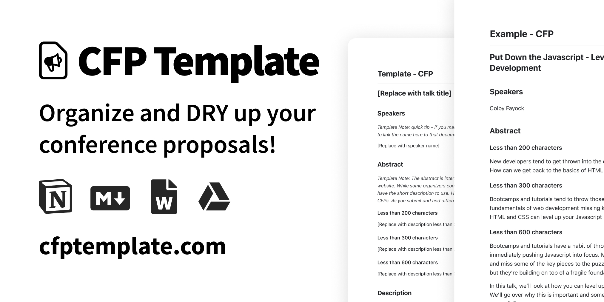 CFP Template - CFP Template